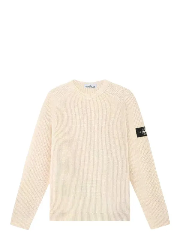 Stone Island Compass-badge Ribbed Sweater - Neutrals