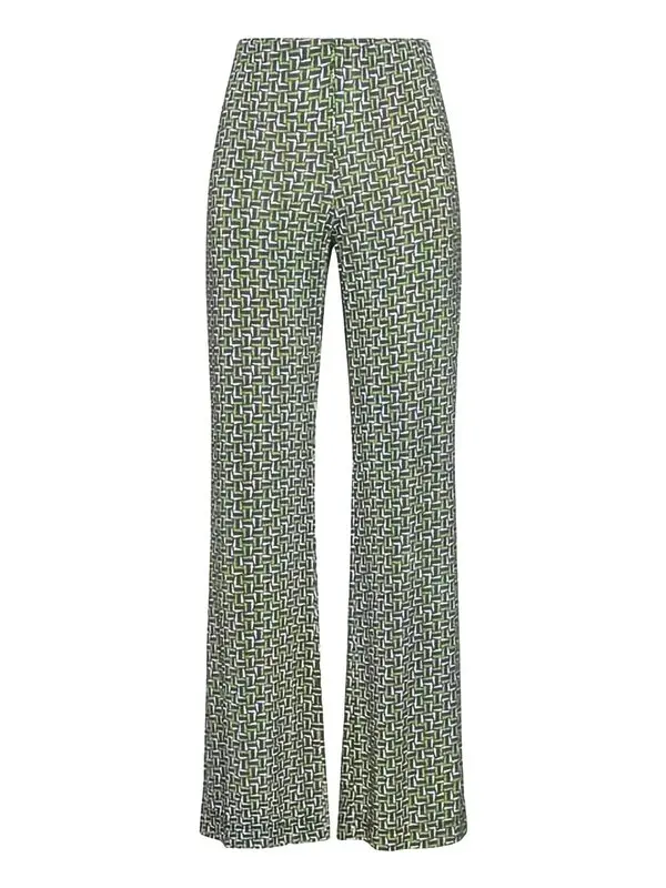 Malìparmi Geometric-pattern Palazzo Pants - Green