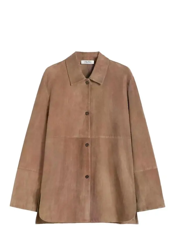 Max Mara Estate Panelled Suede Jacket - Brown