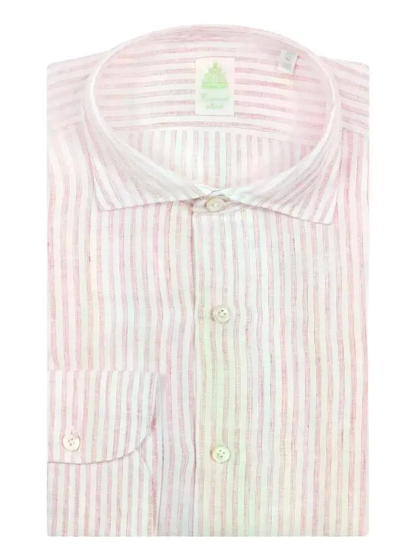 FINAMORE 1925 Striped Buttoned Shirt - White