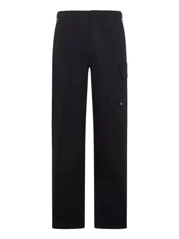 Fendi Gabardine Cargo Trousers - Black