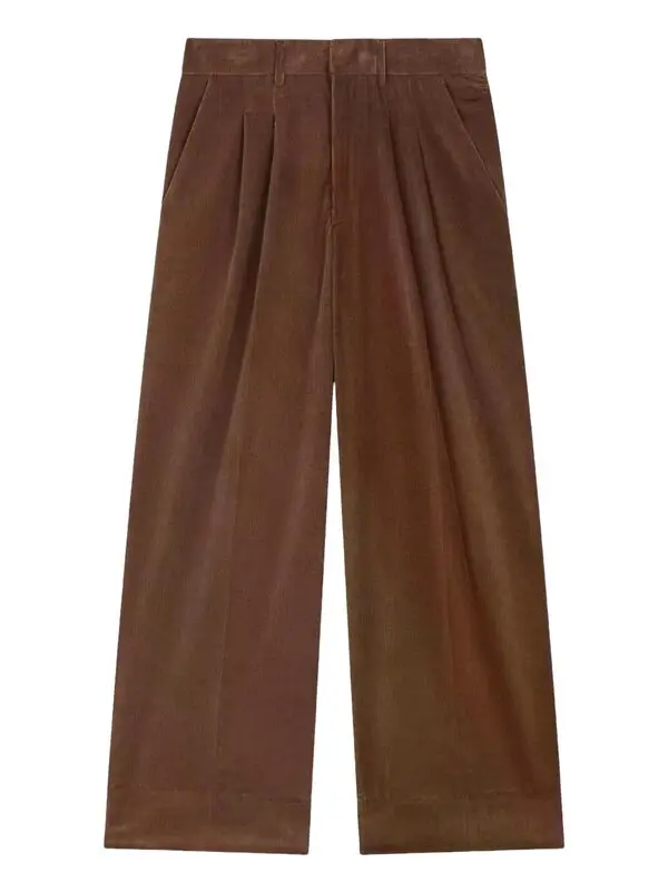 DONDUP Eloise Pleated Trousers - Brown