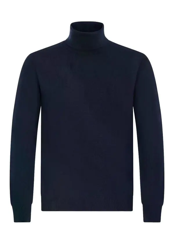 FRANZESE COLLECTION Roll-neck Wool Sweater - Blue