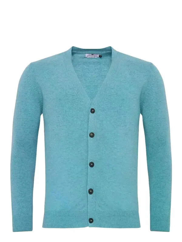 LOJA DAS MEIAS Button V-neck Cardigan - Blue
