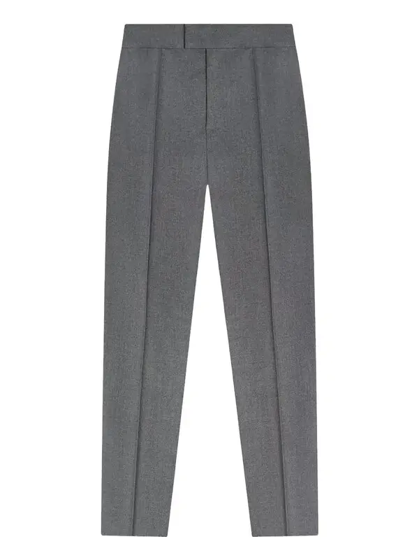Manière De Voir Pleated Tailored Trousers With Eiffel Detail - Grey