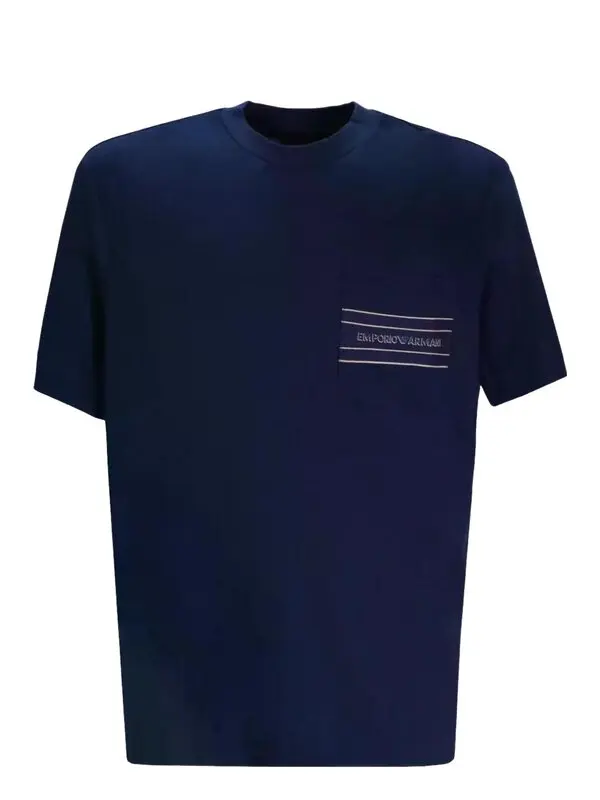 Emporio Armani Patch-pocket T-shirt - Blue