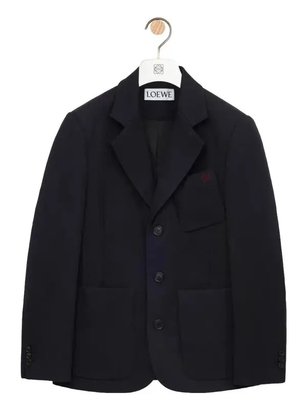 Loewe Logo-embroidered Jacket - Blue