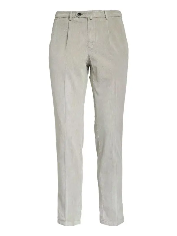BRIGLIA 1949 Corduroy Pleated-front Trousers - Neutrals