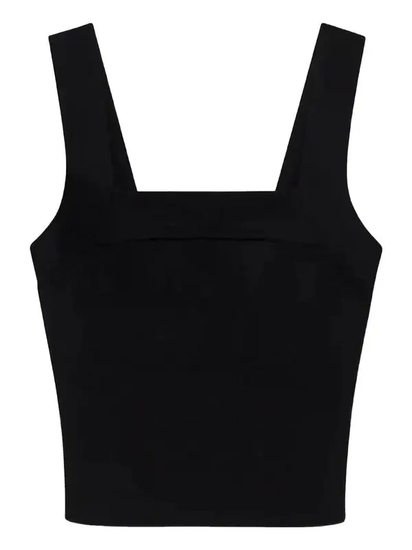 Simkhai Madine Square-neck Tank Top - Black