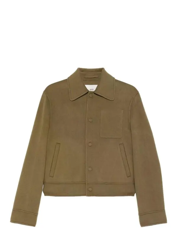 Ami Button Pocket Jacket - Green