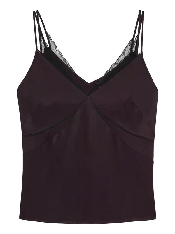 BOSS Lace-trimmed Tank Top - Purple