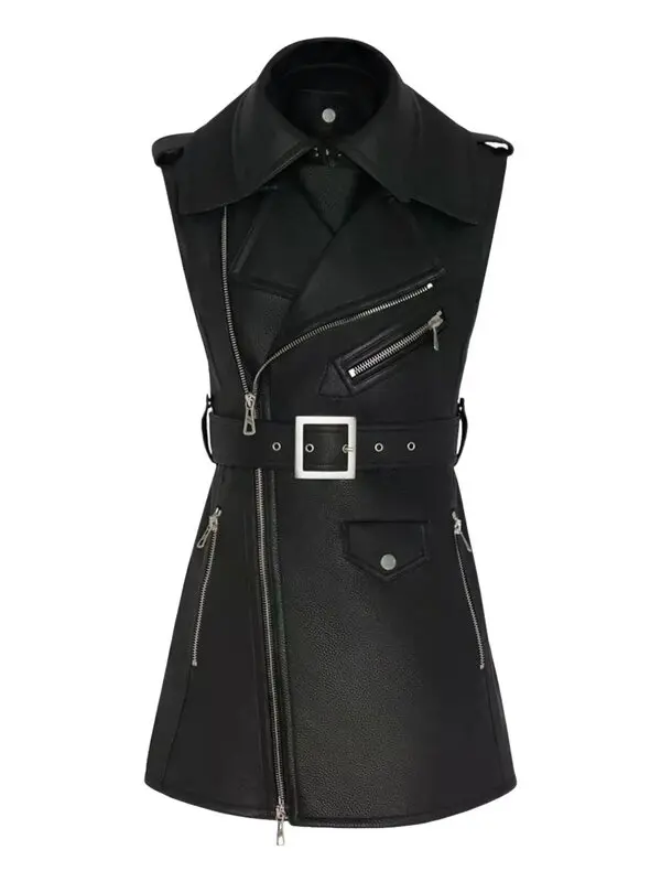 Jean Paul Gaultier Leather Vest - Black