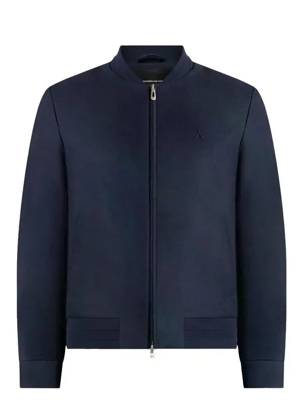 Manière De Voir Sami Ribbed Bomber Jacket - Blue