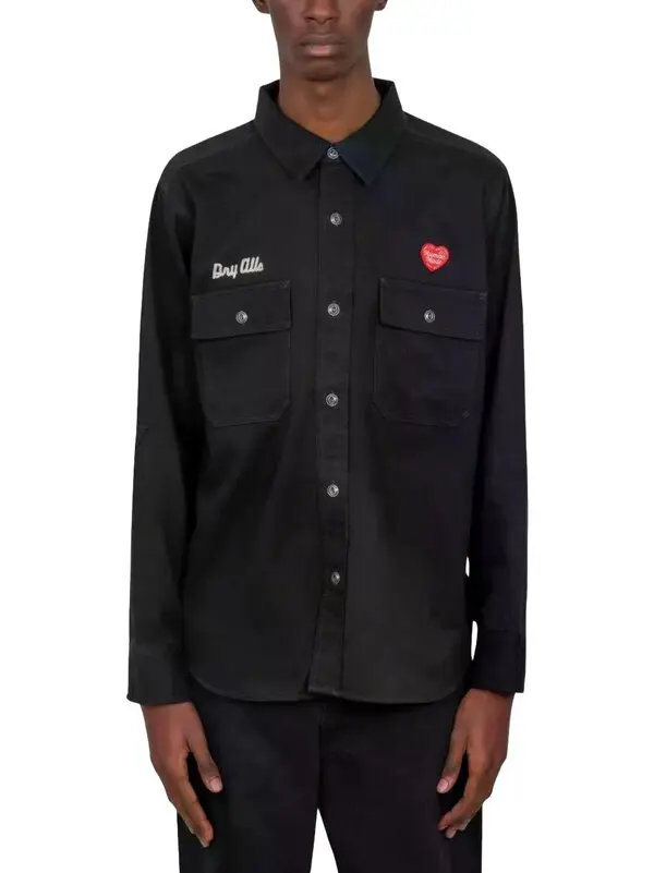 HUMAN MADE Embroidered Work Shirt - Black