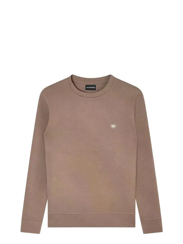 Emporio Armani Logo Crew-neck Sweatshirt - Brown