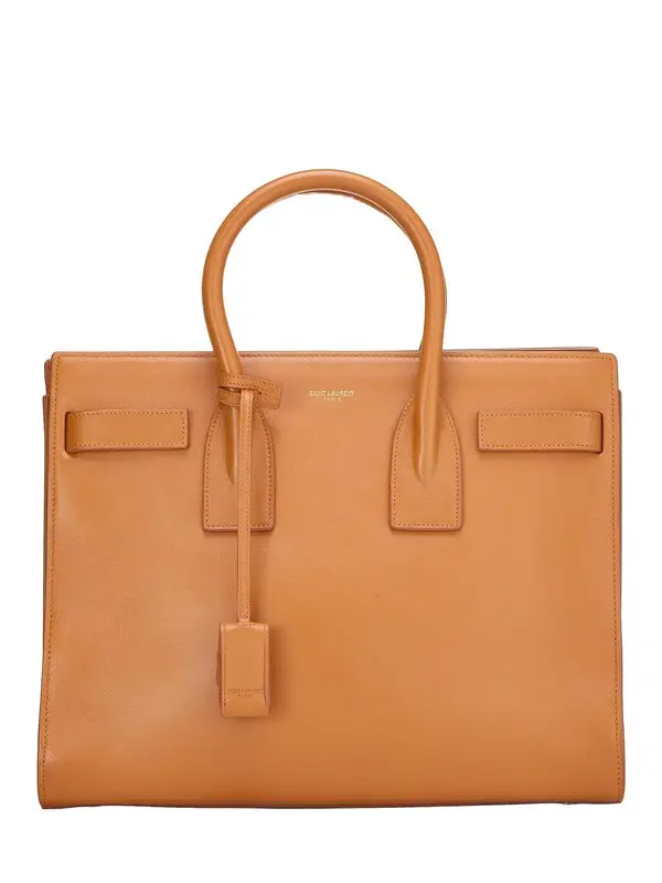 Saint Laurent Calfskin Sac De Jour - Orange