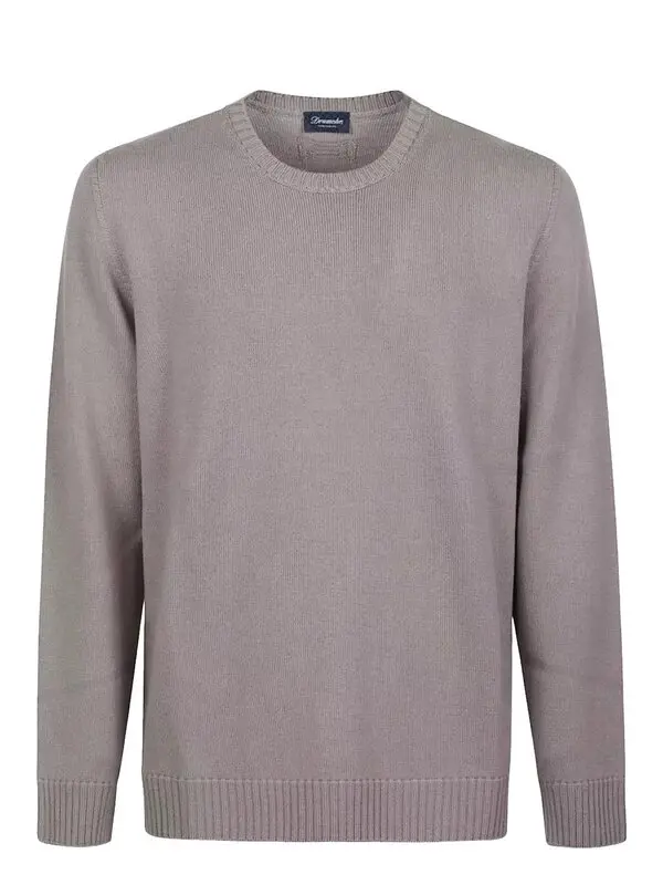 DRUMOHR Ribbed Crew-neck Sweater - Grey