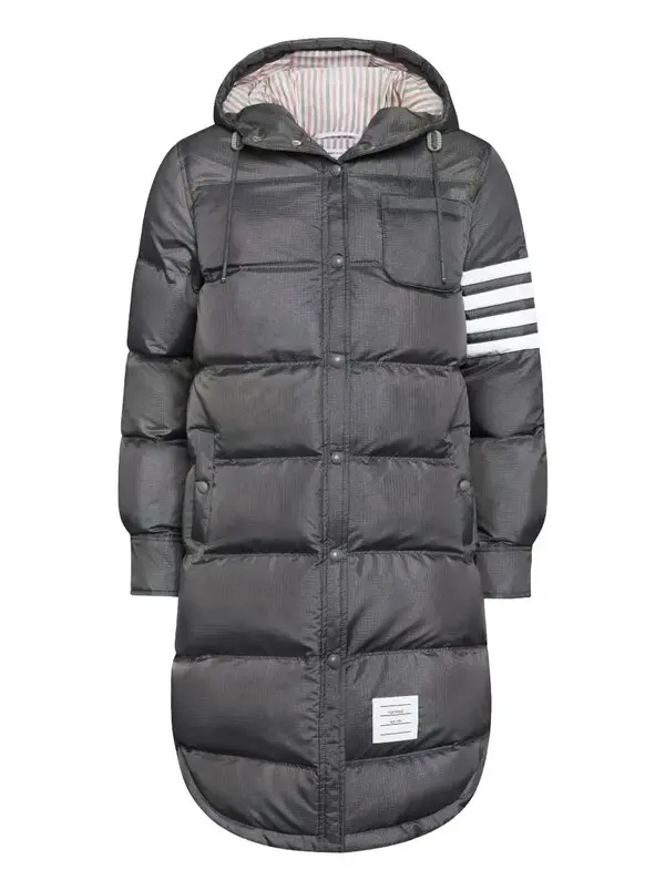 Thom Browne Ripstop 4-bar Parka - Grey