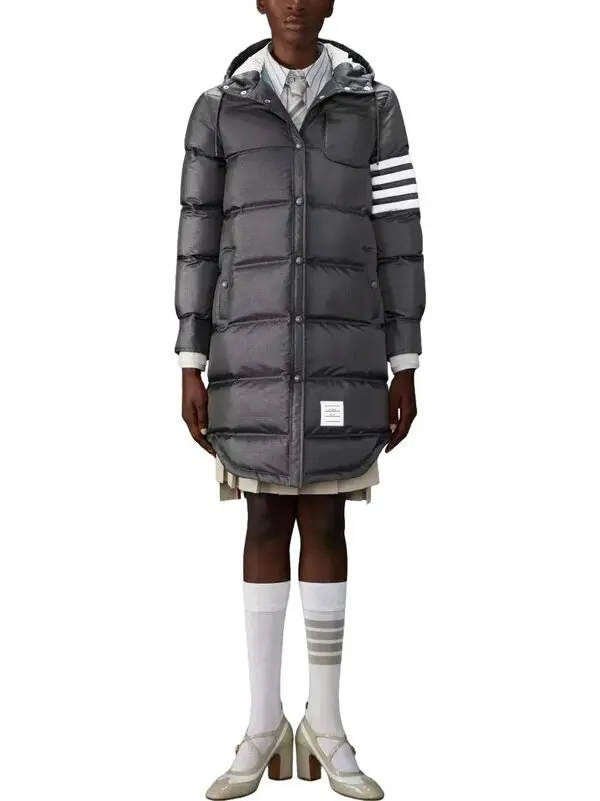 Thom Browne Ripstop 4-bar Parka - Grey