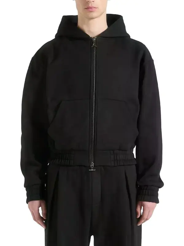 Manière De Voir Florian Zip-up Hoodie - Black