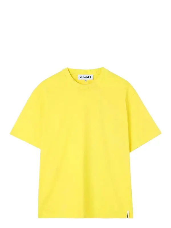 Sunnei Cotton T-shirt - Yellow