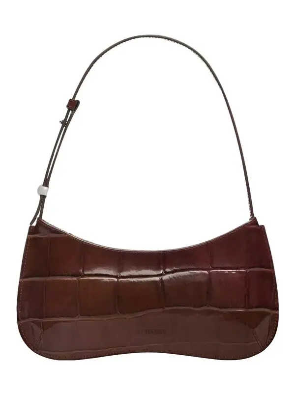 Jacquemus Le Bisou Crocodile-embossed Shoulder Bag - Brown