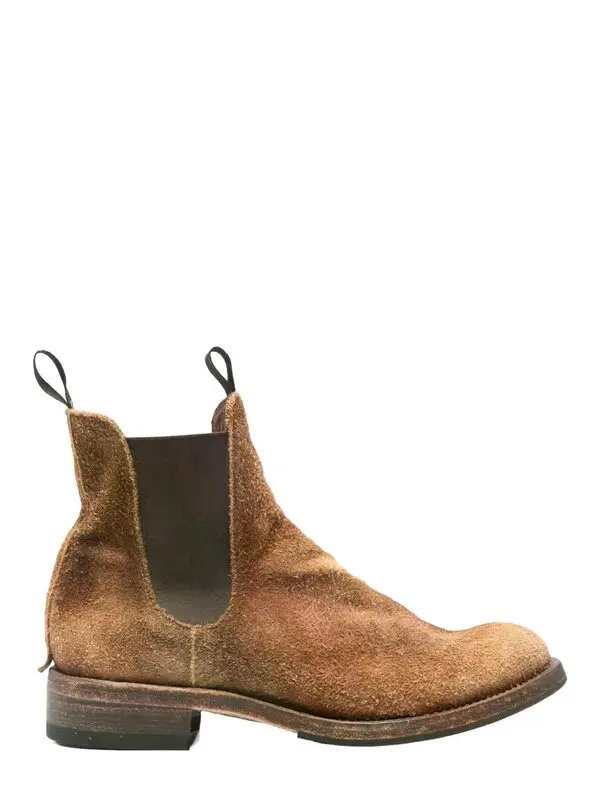 SHOTO Suede Chelsea Boots - Brown