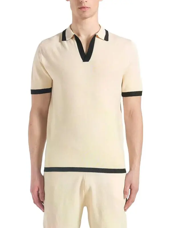Manière De Voir Lambert Polo-collar T-shirt - Neutrals