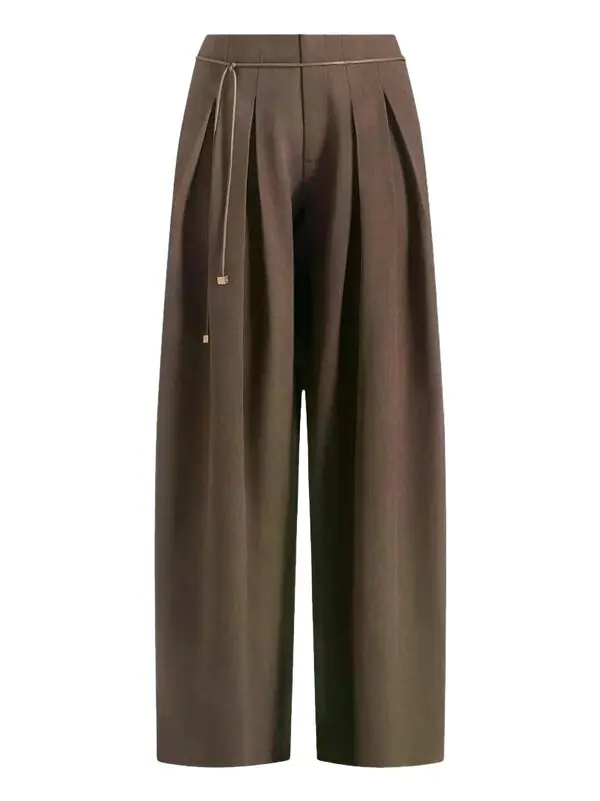 Manière De Voir Flora Pleated Trousers - Brown