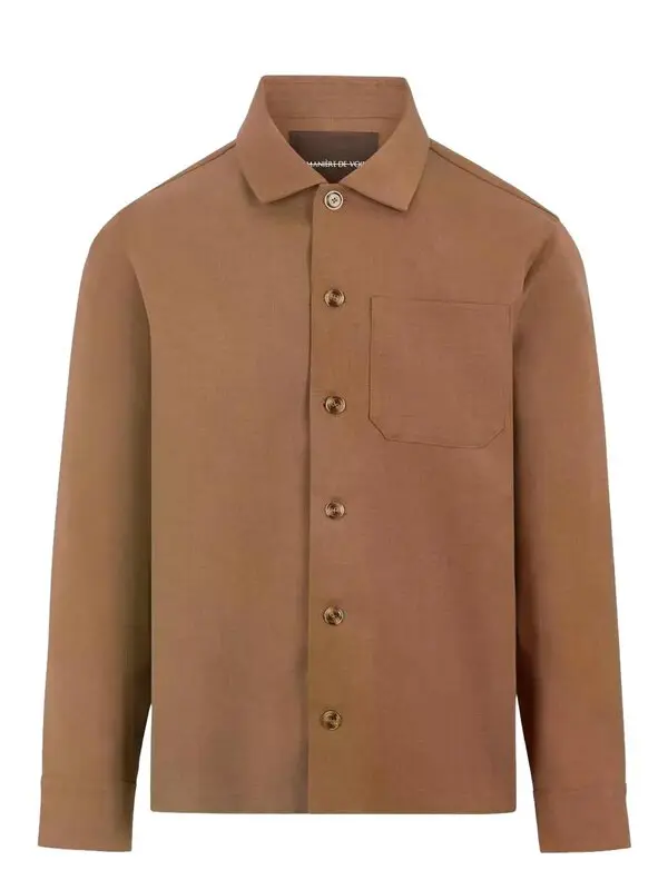 Manière De Voir Valentin Button Tailored Overshirt - Brown