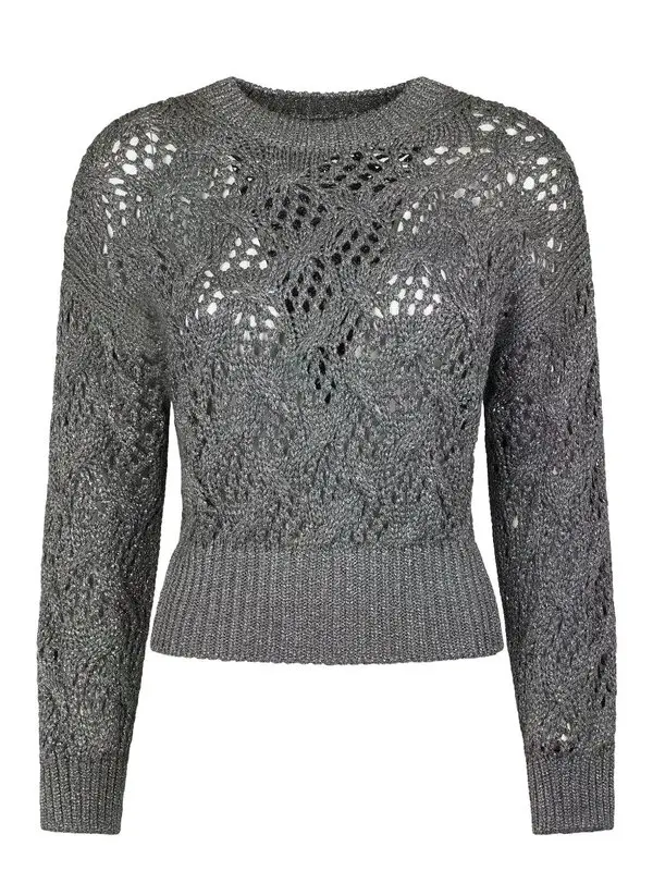 Max Mara Pilade Openwork Sweater - Grey