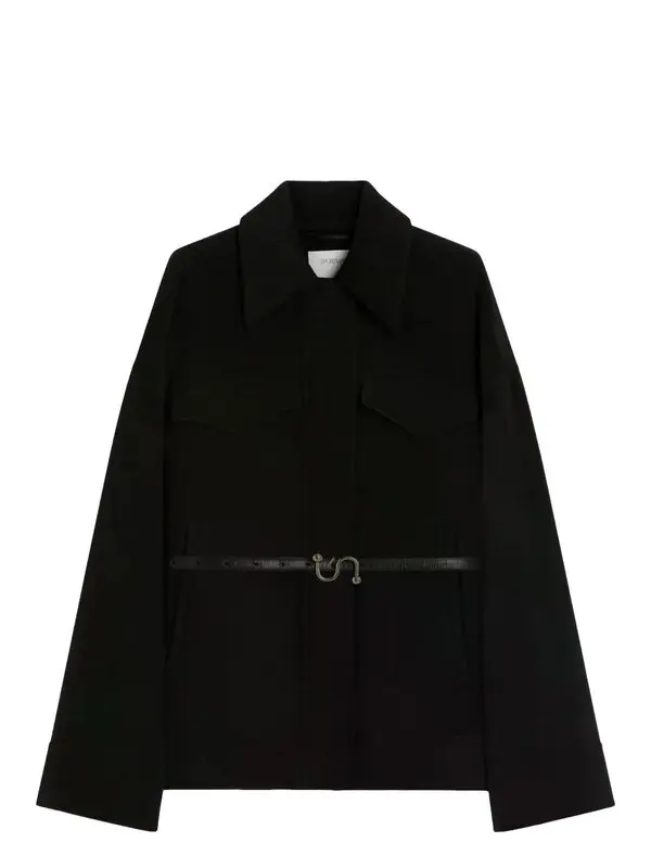 Max Mara Belted Zip-fastening Jacket - Black