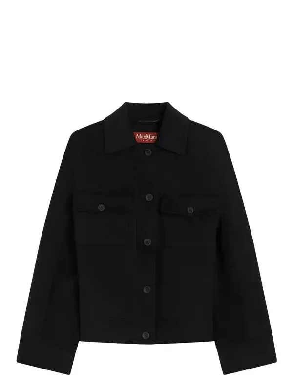 Max Mara Button-fastening Jacket - Black