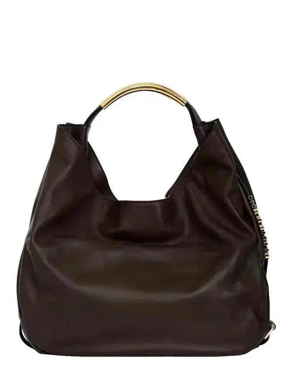 Moschino Logo Shoulder Bag - Brown
