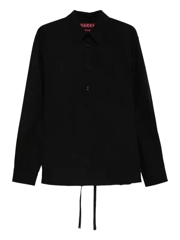 Gucci Button-fastening Drawstring Shirt - Black
