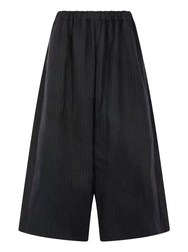 Comme Des Garçons Pinstriped Elasticated Trousers - Black
