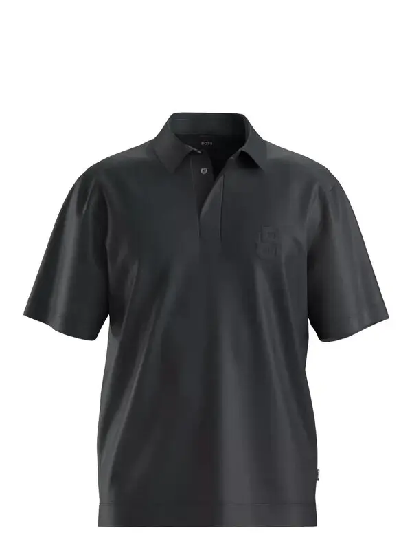 BOSS Logo-detail Polo Shirt - Black