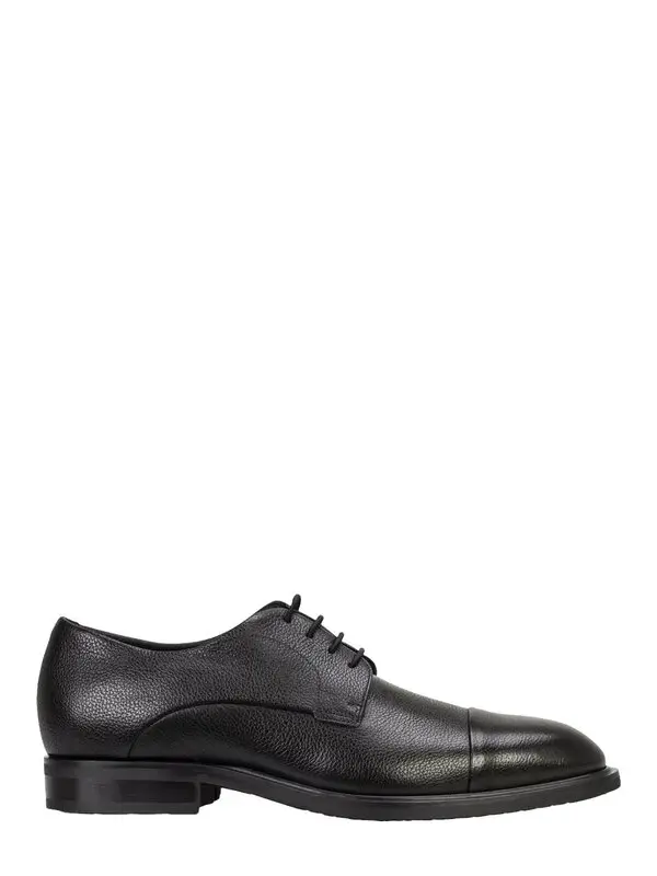 BOSS Leather Derby Shoes - Black