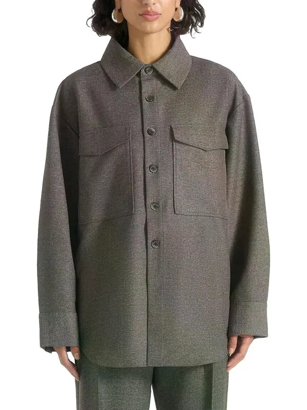 Manière De Voir Joy Chest-pockets Buttoned Shirt - Grey