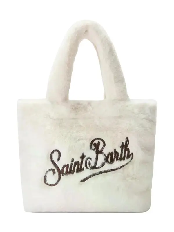 MC2 SAINT BARTH Faux Fur Tote Bag - White
