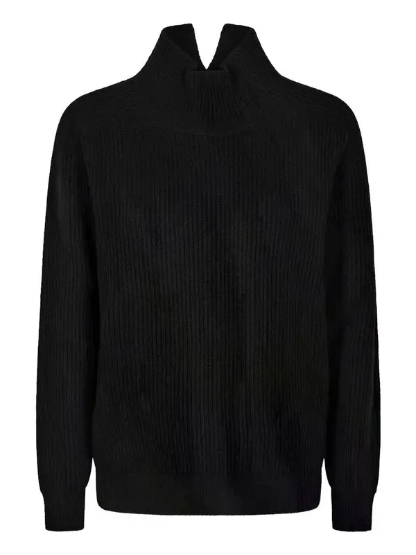 DONDUP High-neck Ribbed Sweater - Black