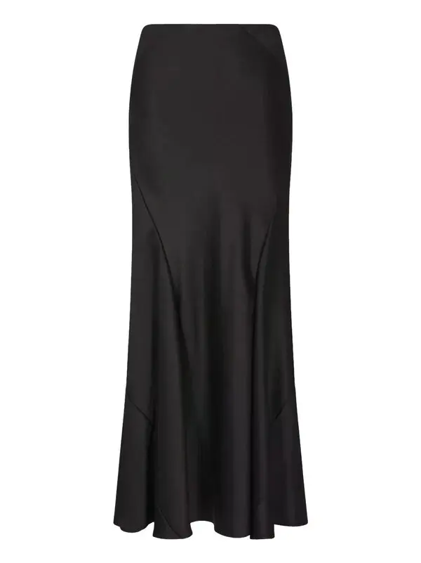 Giorgio Armani Silk Maxi Skirt - Black