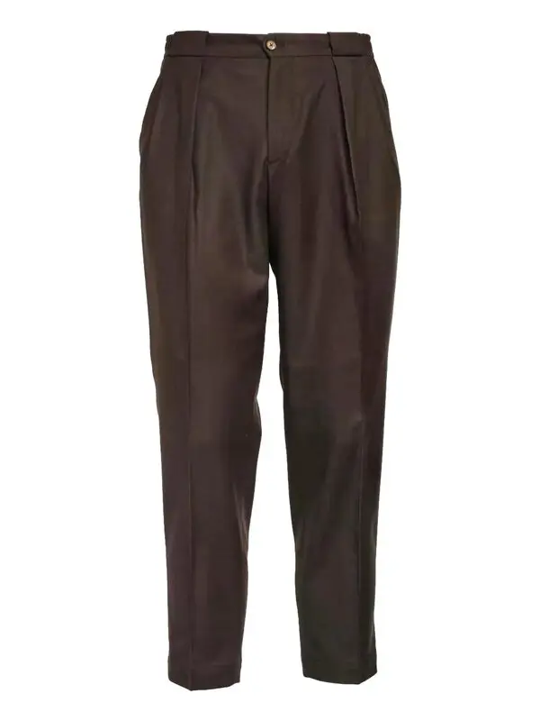 BRIGLIA 1949 Pleated-front Tailored Trousers - Brown