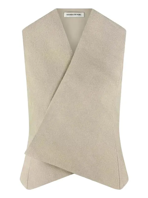 Manière De Voir Wrap Tailored Waistcoat - Neutrals