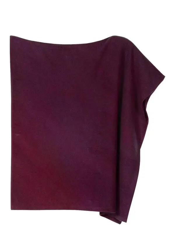 Eric Bompard Cowl-neck Short Poncho - Purple