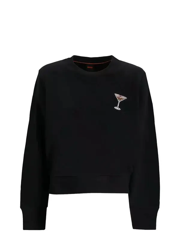 BOSS Ellison Embellished Sweatshirt - Black