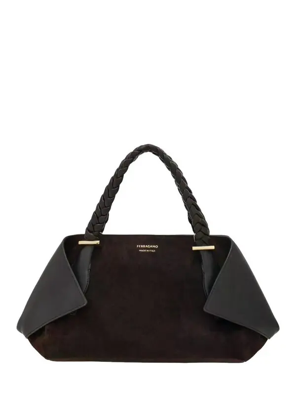 FERRAGAMO Medium Folded Shoulder Bag - Brown
