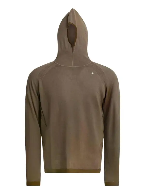 Stone Island Hooded Long Sleeve Top - Brown