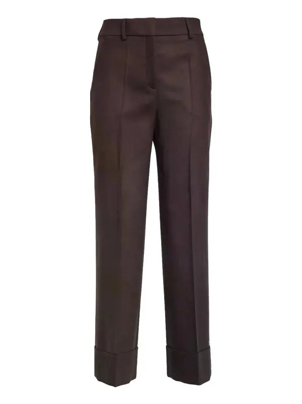 Incotex Arys Cuffed-hem Tailored Trousers - Brown