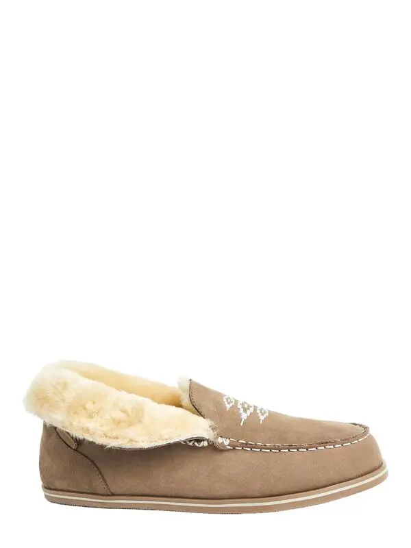 HARI MARI Alta Genuine Shearling Lined Slippers - Storm